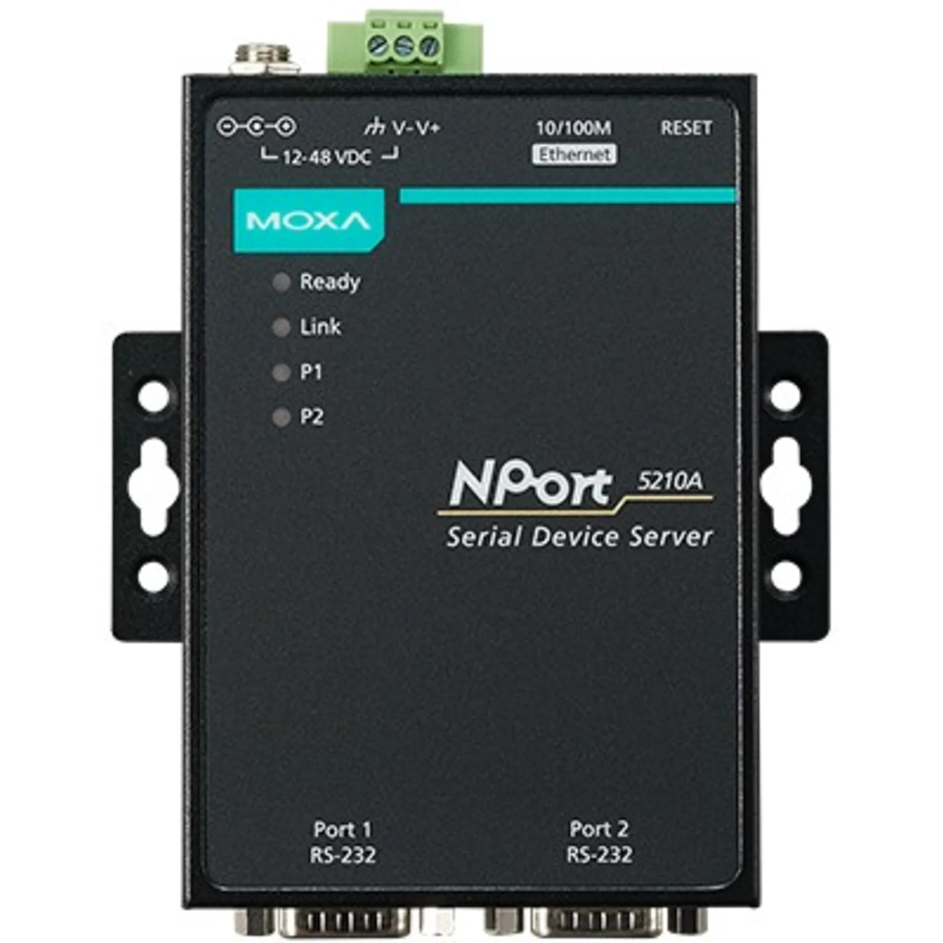 Nport 5210A 2-портовый усовершенствованный асинхронный сервер RS-232 в Ethernet MOXA купить в ...